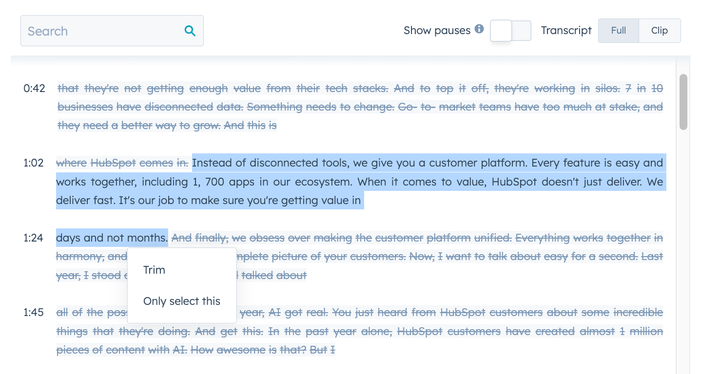 Edit your video files